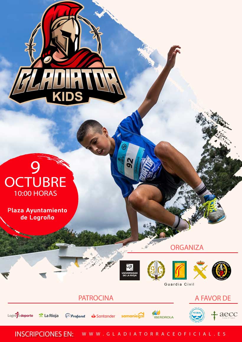 La Guardia Civil te invita a participar en Gladiator Kids Logroño